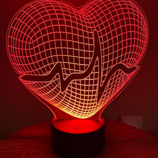 3D Illusion Acrylic Lamp Vector 50+ Bundle ,3D Night Lamp Vector File for Cnc and Laser ...