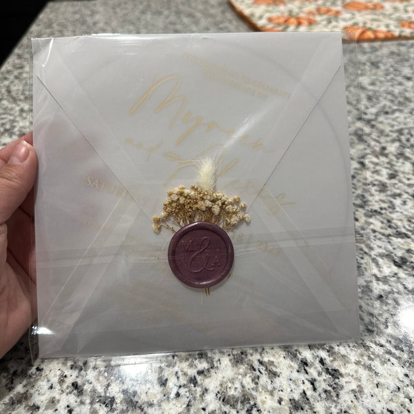 Clear Acrylic Invitation, Wedding Invitation, Acrylic Wedding ...