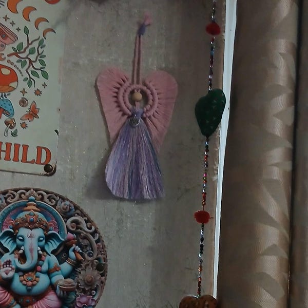 Mothers Day Macrame Angel. Gift Idea Unique for Mum Mummy Mother Mam ...