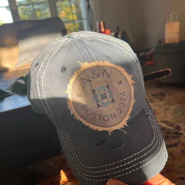 YOUR LOGO HERE! Washed,solid Back Logo Hat,custom Distressed Raggy ...