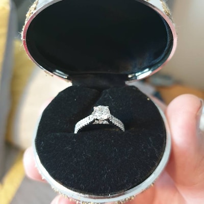 New Custom Made Green Lantern LED Ring Box Fancy Mahogany Wood Grain ...