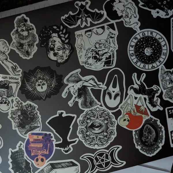 20 Vinyl Transparent White Flower Sticker Pack, Waterproof Reusable Set ...