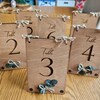Eucalyptus & Floral Wood Wedding Table Numbers, Rustic Wedding Wooden ...