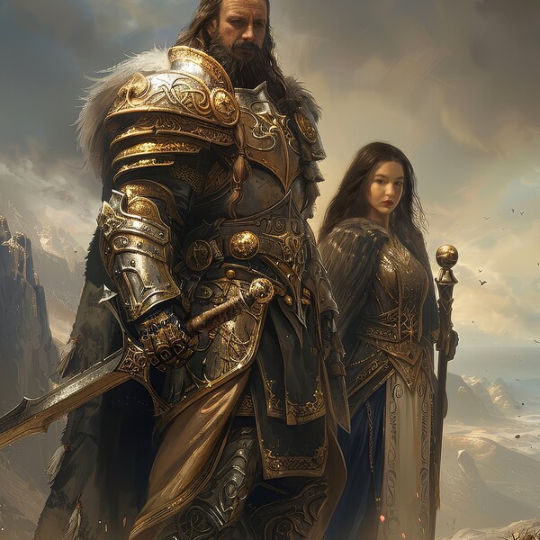 Custom Knight Portrait Painting From Photo, Crusader Knight, Historical ...