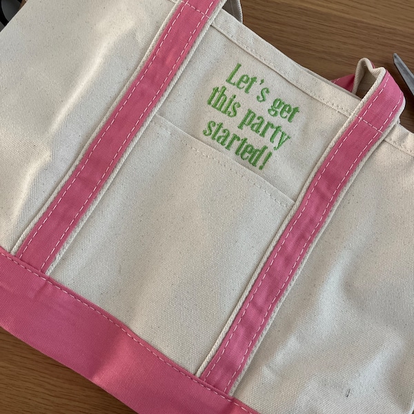 Personalized Canvas Tote, Ironic Boat Bag, Monogram Canvas Tote Bag ...