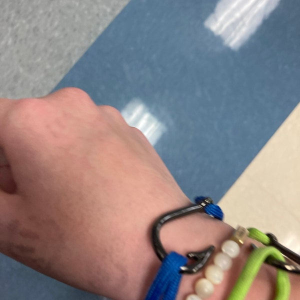 American Flag Paracord Fish Hook Bracelet - Etsy