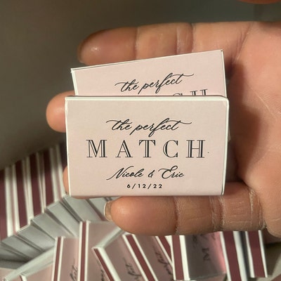 Custom Wedding Matches SET OF 50 Custom Matches the Perfect Match ...
