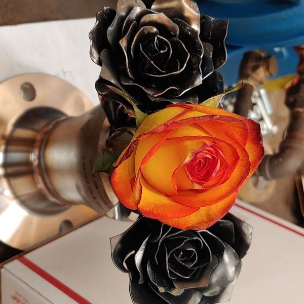 DIY Metal Rose // Metal Rose Kit // DIY Welding Kit // Stem Included ...