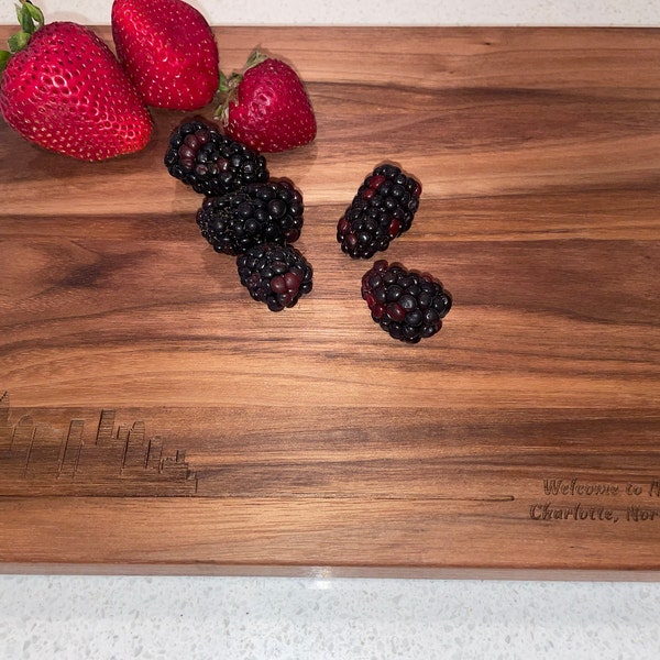 Pick Your City Skyline, Personalized Cutting Board, Engraved Cutting ...