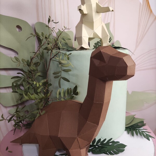 Brontosaurus Paper Model ,papercraft , DIY , Low Poly , Baby ...