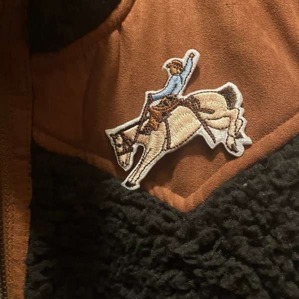 Bucking Bronco Patch Embroidered Iron-on Patch Southern Outlaw Country ...