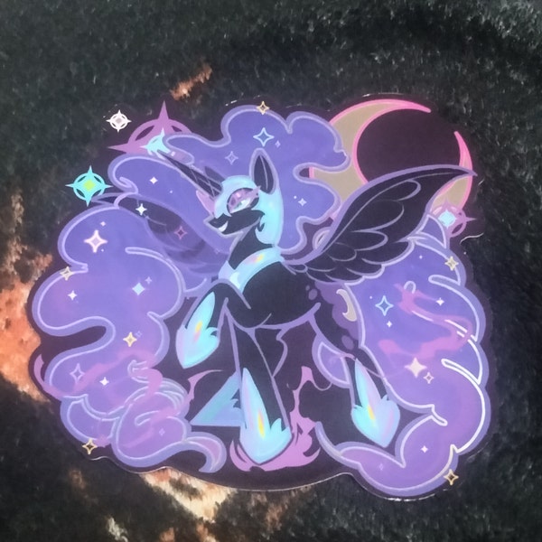 4 X 4 Holographic Nightmare Moon MLP Vinyl Sticker - Etsy