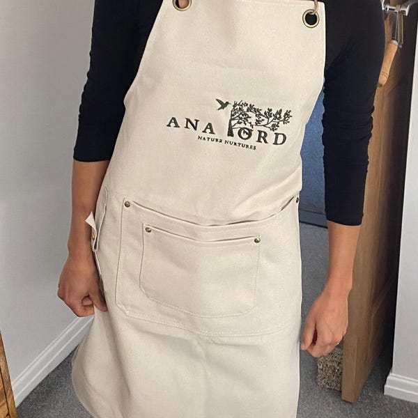 Personalized Bar Apron, Canvas Workshop Apron With Pockets, Custom Gift ...