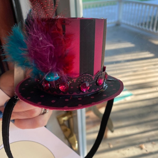 8 DIY Mini Top Hat Templates: Steampunk, Mad Hatter, Burlesque (PDF ...