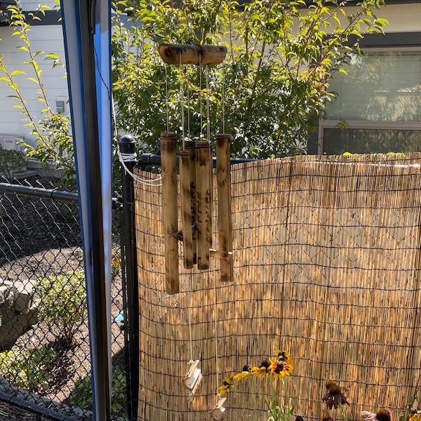 Natural Bamboo Wind Chimes, Durable Exotic Tropical Beach Gift for Zen ...