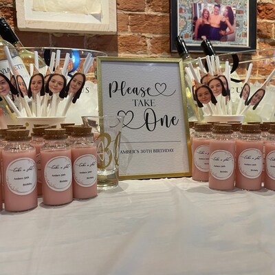 Hen Shot Bottles Box Filler Hen Party Shot Bottle Personalised Mini ...