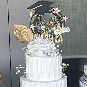 Custom Graduation Shaker Cake Topper, Graduation Cake Topper ...