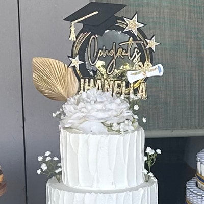 Custom Graduation Shaker Cake Topper, Graduation Cake Topper ...