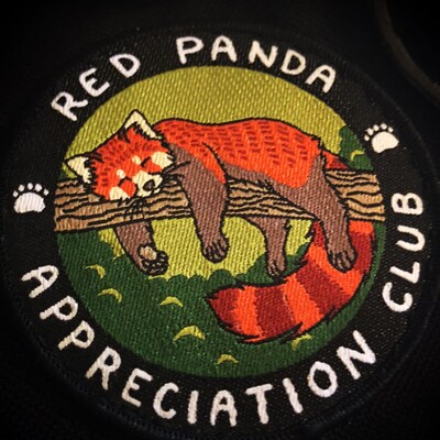 Red Panda Appreciation Club Iron on Woven Patch 7cm - Etsy