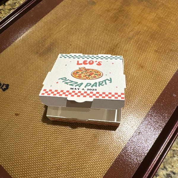 Mini Pizza Box Gift Party Favor for Pizza Party, Birthday Party Favor ...