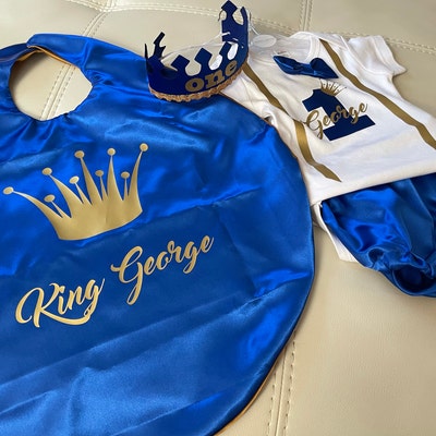 Royal Blue Prince King Outfit Smash Cake Photography Bloomers Cape ...