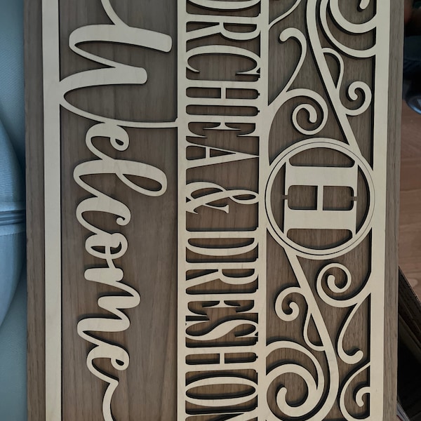 Personalized Welcome Wood Sign, Personalized Family Wood Sign Home ...