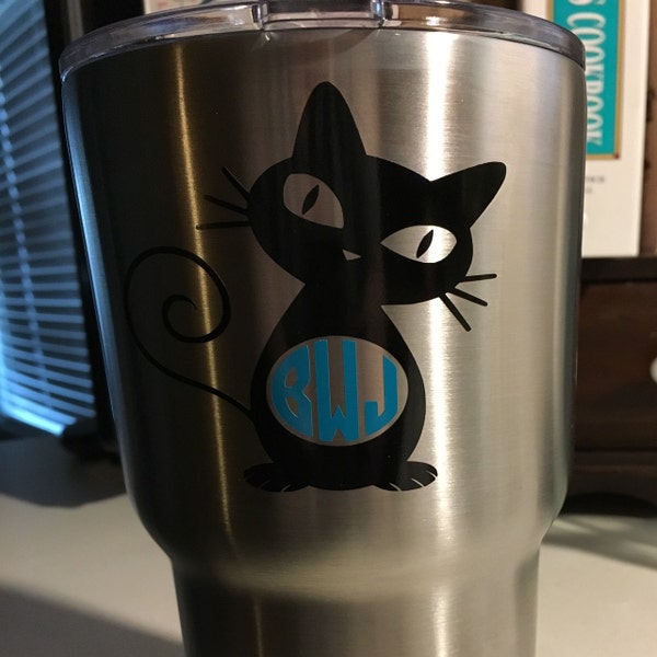 Yeti Custom Decal, Sea Turtle Monogram, Turtle, Yeti Rambler, Custom ...