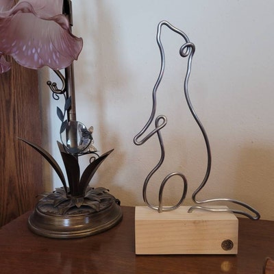 Antelope Figure Made of Aluminum Wire With Wooden Base - Etsy