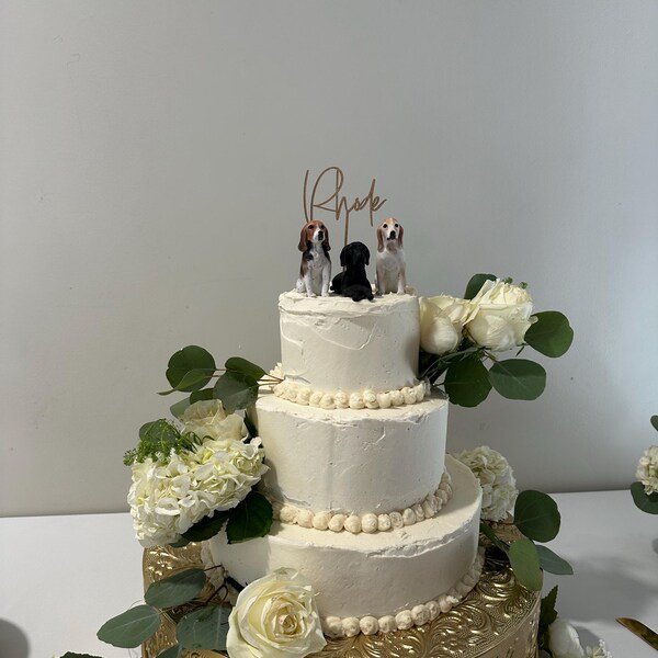 Wedding Cake Topper, Rustic Script Custom Cake Topper,personalized Mr ...