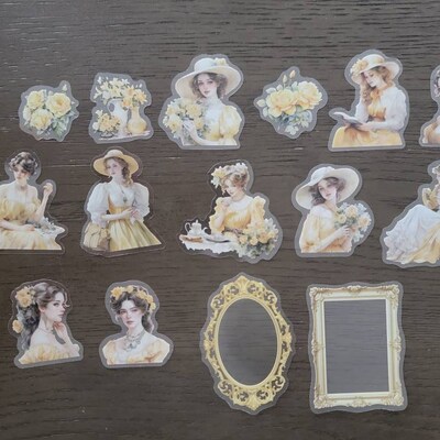 10 Pcs Victorian Vintage Window and Door Stickers, Green Window and ...