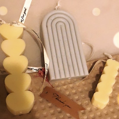 Ribbed Candle Sticks Colourful Pillar Candle Choice of Colour and Style ...