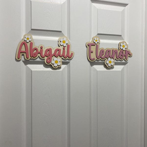 Personalized Kids Door Sign, Kids Door Name Sign, Nursery Wall Name ...