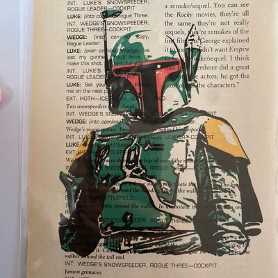 Star Wars, Movie Script, Art Print, Empire Strikes Back, Yoda ...