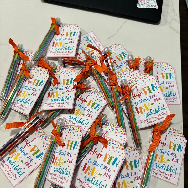 Hap-pen Inkredible Valentine, Ink Pen Gift Tag, Printable Valentine's ...