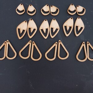 Wood Earring Shapes 3mm 1/8 Thick Plywood Various - Etsy