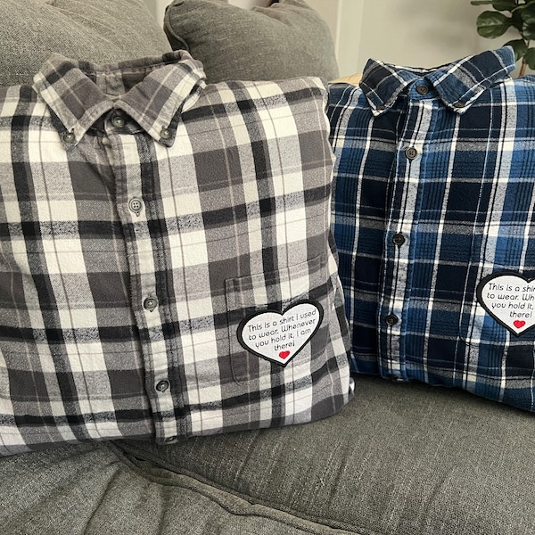 Embroidered Memory Patch Heart: Pre-made Memorial Patch for Pillows ...