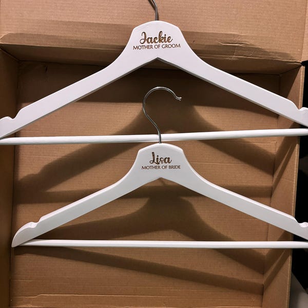 Personalized Bridesmaid Hangers, Wooden Engraved Hanger, Wedding Hanger ...