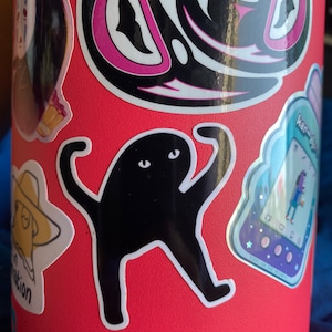 Black Cat Meme Sticker Black Cat Jumping Sticker Jumping Cat - Etsy Canada