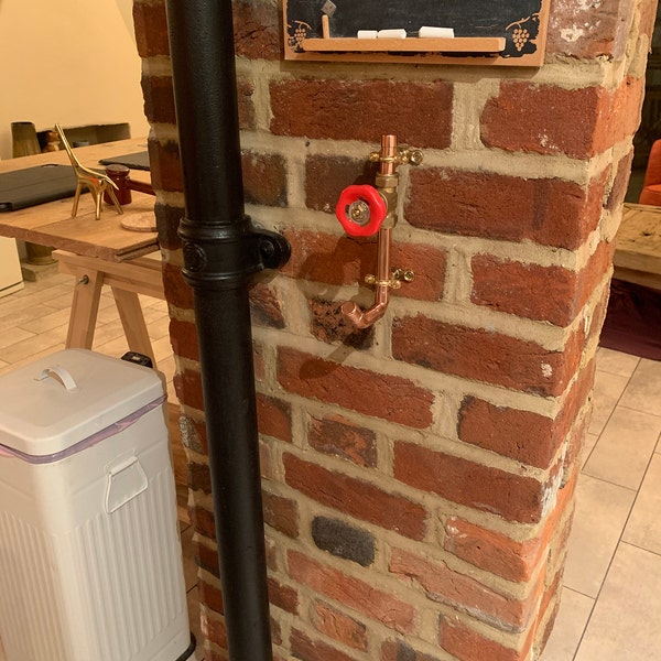 Copper Pipe Rail (with Cast Iron Brackets) - Etsy