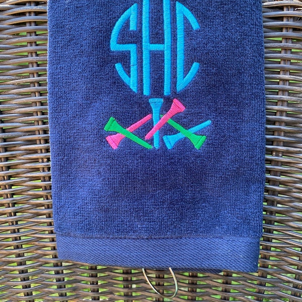 Personalized Monogrammed Golf Towel -- Ladies / Girls / Golf Gift ...