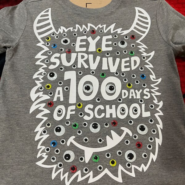 Monster I Survived a 100 Days of School Svg School Quote Saying Monster ...