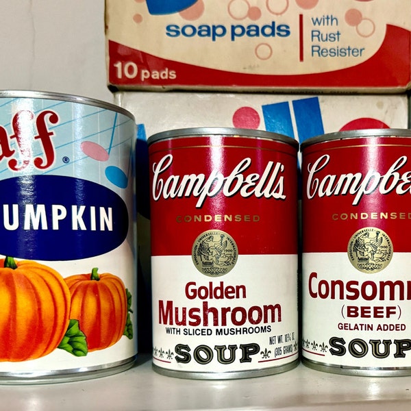 1980s Campbell's Soup Can Label on Can - Original Vintage - Campbell's ...