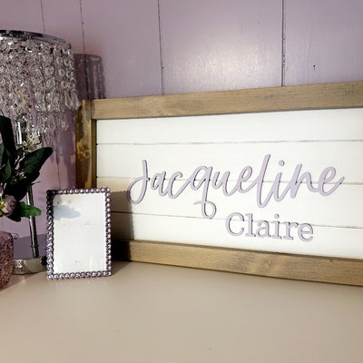 Wood Boy Crib Name Sign, Large Custom Baby Name Sign, Nursery Art Wall ...