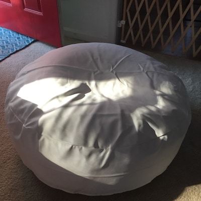 Travel Size Faux Leather Newborn Posing Bean Bag Photo Prop Infant Poser Pillow photo Prop Ready ...