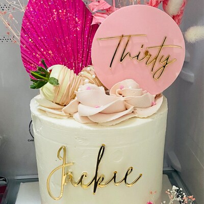 Custom Age Cake Topper Personalised Age Cake Topper Birthday Cake ...