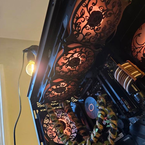 Celestial Dragon RGB Gaming Computer Fan Shroud/ Grill /cover Custom 3D ...