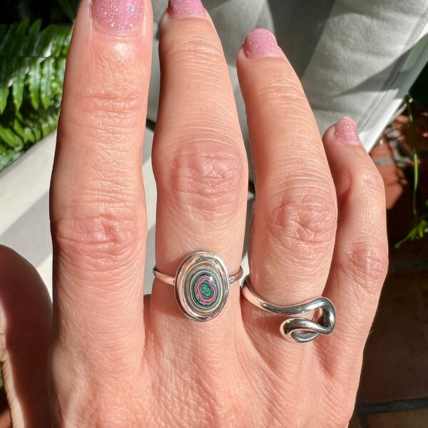 Thomsonite Ring Size 7 a Rare Minnesota Stone in Antiqued Sterling ...