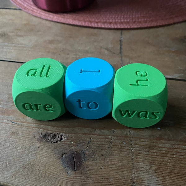 Jolly Phonics Tricky Word Dice, Jolly Readers Levels, Word Recognition ...