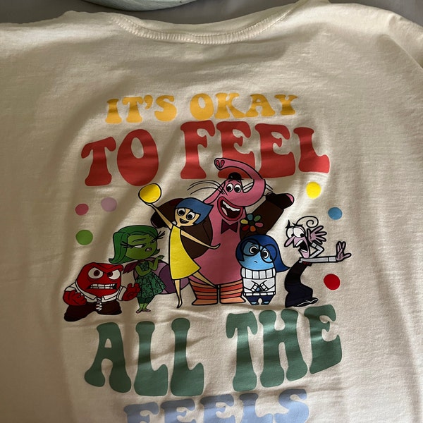 Inside Out It's Okay to Feel All the Feels Shirt, Mental Health Shirt ...