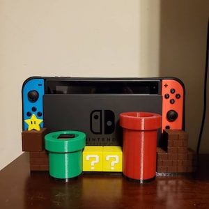 Nintendo Switch Stand Mario Themed Dock - Etsy